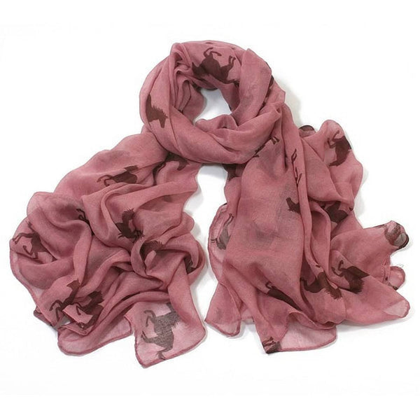 Caballo Rose Horse Print Scarf - equichoice.co.uk